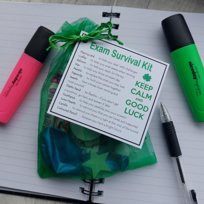 Exam Survival Kit - Great novelty gift for any exam e.g. GSCE, A-Levels ...